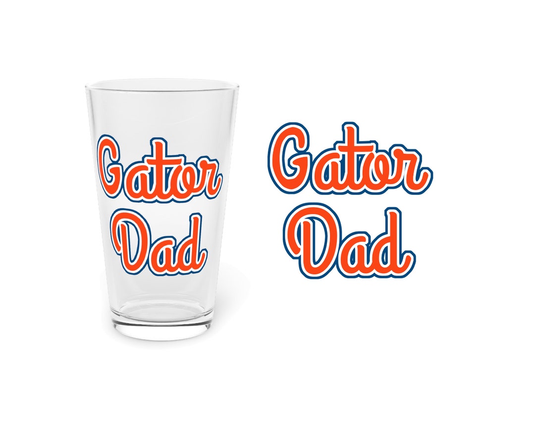 Gator Dad Florida Gators Glass 16 Oz - Etsy