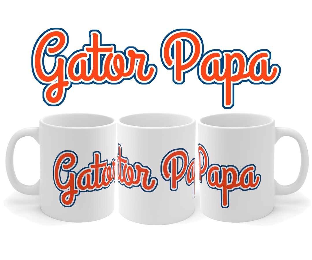 Cursive Gator Papa Florida Gators Coffee Mug - Etsy