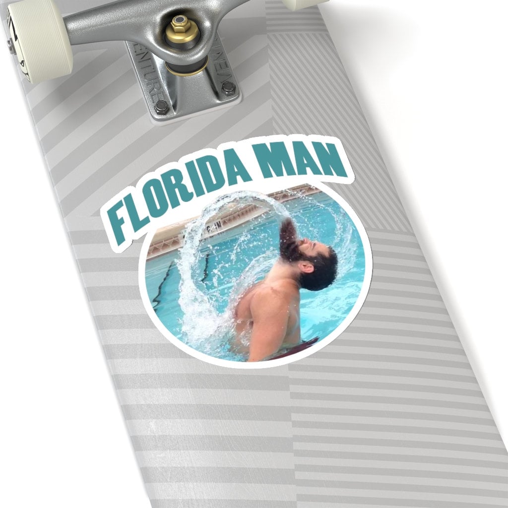 Beard Flip Florida Man Sticker - Etsy
