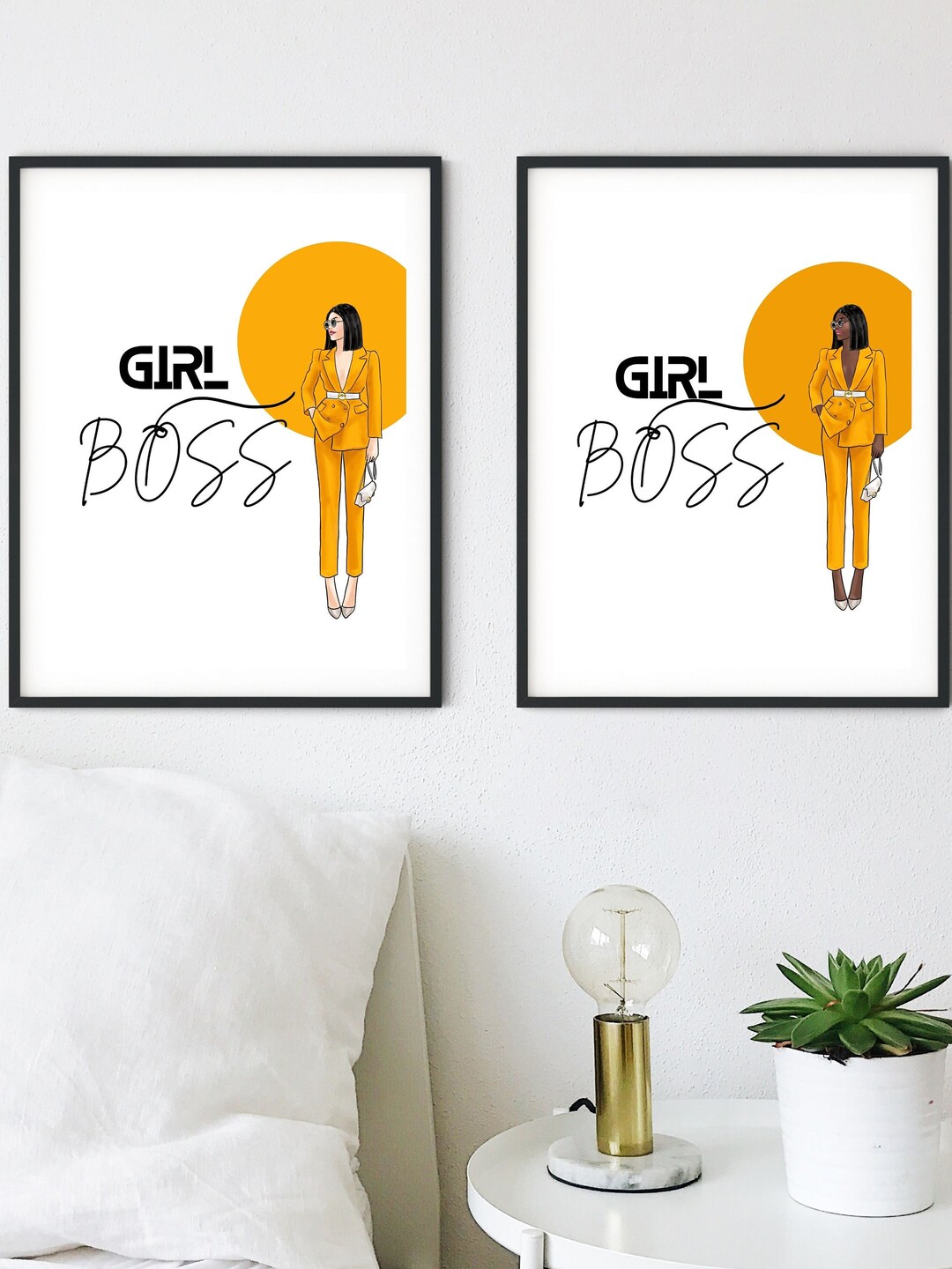 Girl Boss Printable Wall Art, Home Office Decor, Boss Babe Printable ...