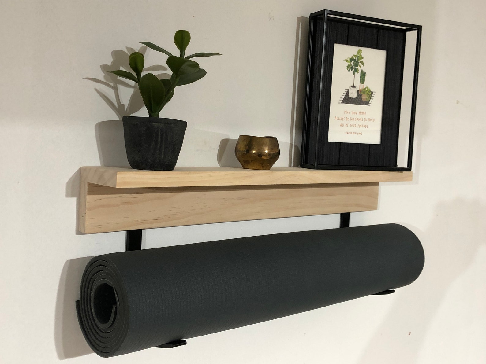 Yoga Mat Shelf, Home Gym Shelf, Yoga Mat Station, Home Gym Organizer - Etsy