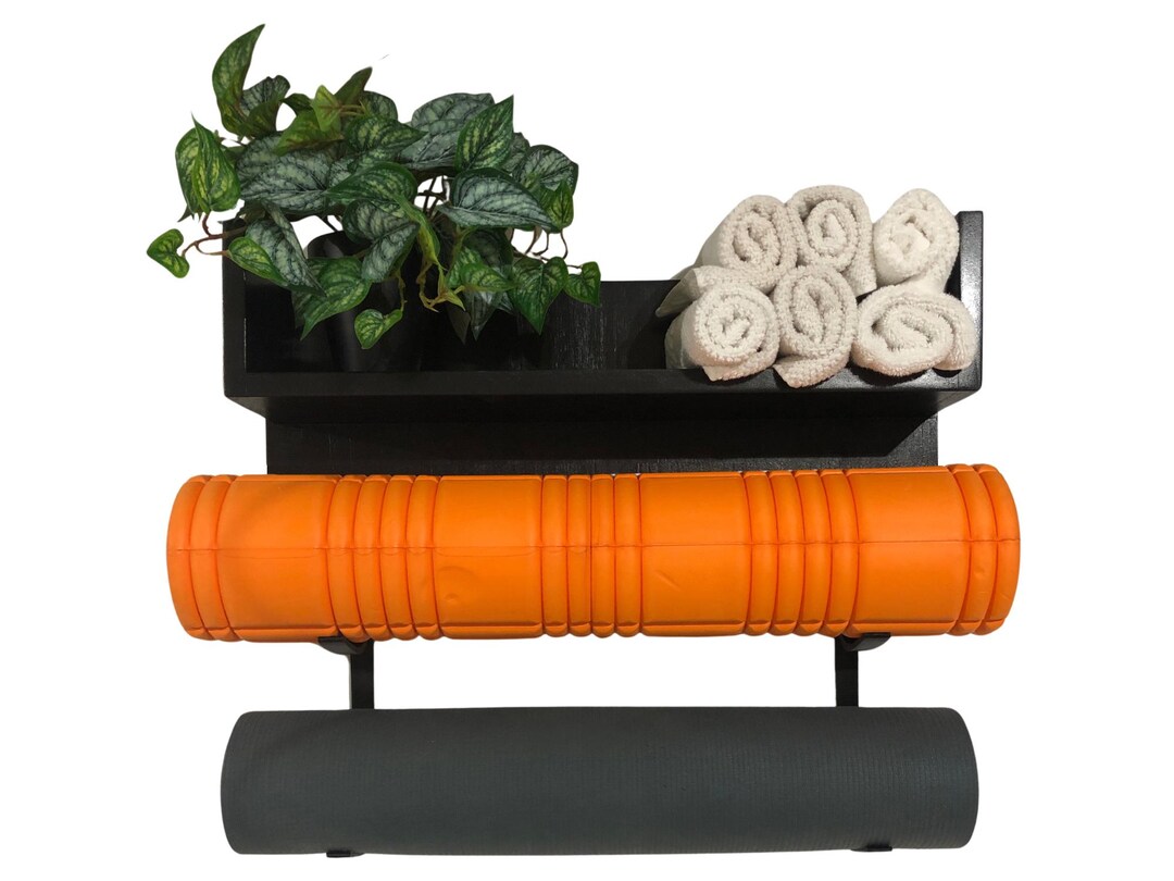 Yoga Mat Shelf - Yoga Mat Holder for Organized Workout Space, Eco ...