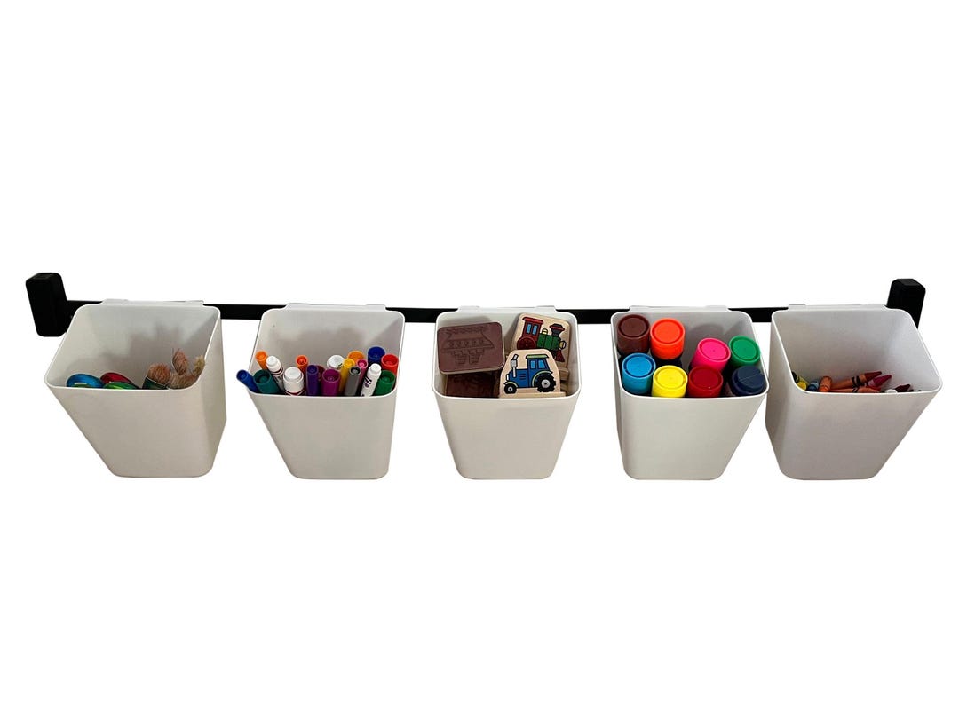 Craft Organizer - Stylish Craft Storage Solution, Wall Mounted Bins ...