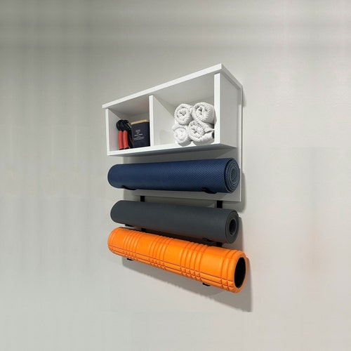 Yoga Mat Shelf Home Gym Shelf Yoga Mat Station Home Gym - Etsy