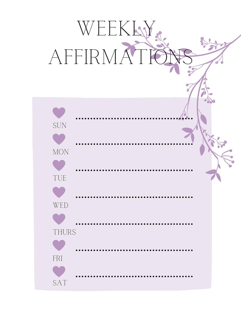 Yearly Self-love Planner, Printable, Workbook, Instant Download ...