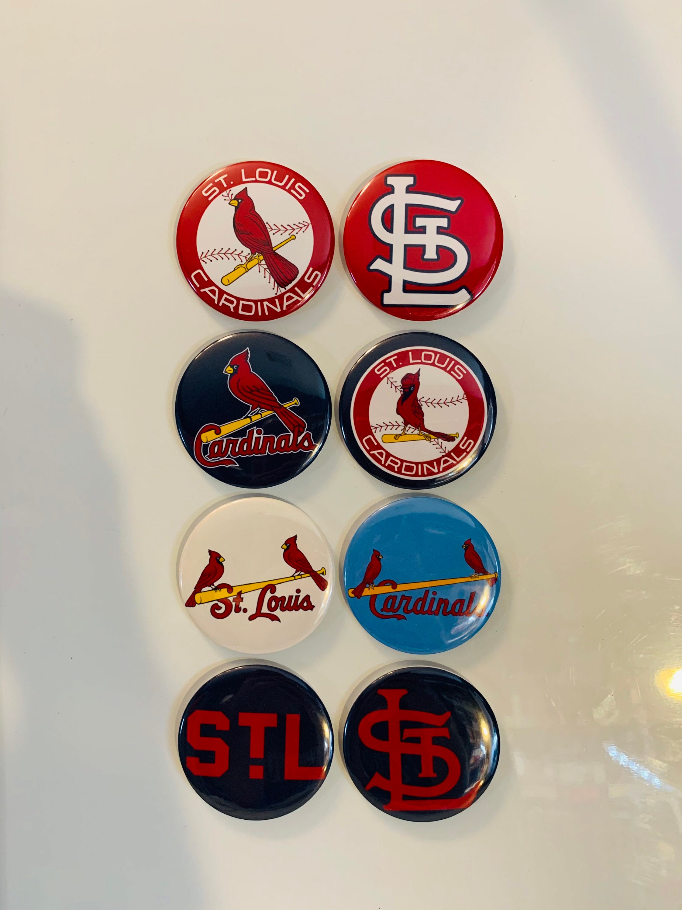 St Louis Cardinals Magnets 2 1/4 Diameter Set of 8 FREE | Etsy