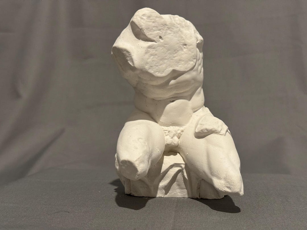 Belvedere Torso Plaster Cast Art Reference, Handmade Sculpture for ...