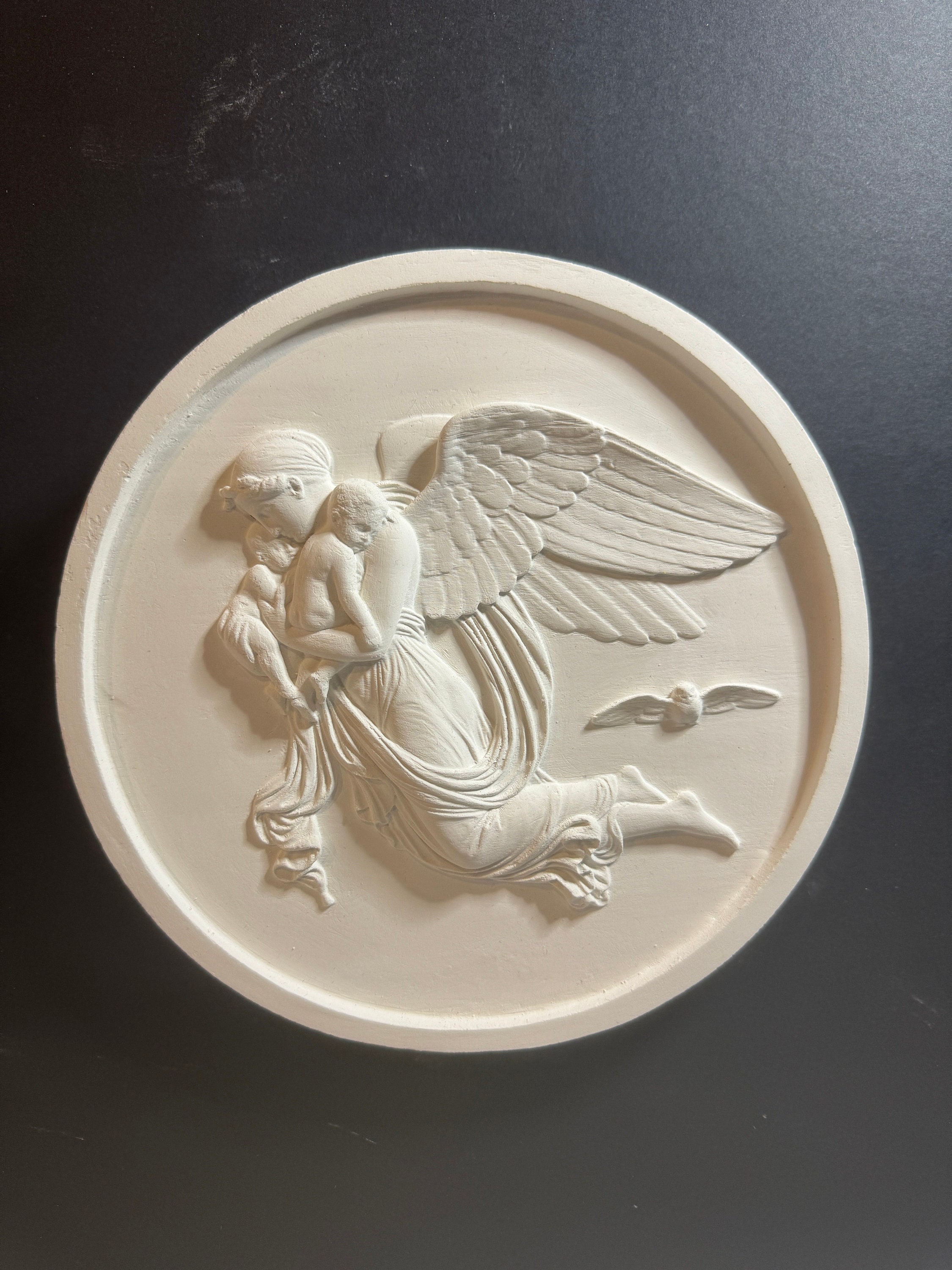 Night Bas-relief Plaster Cast Art Reference, Handmade Sculpture for ...