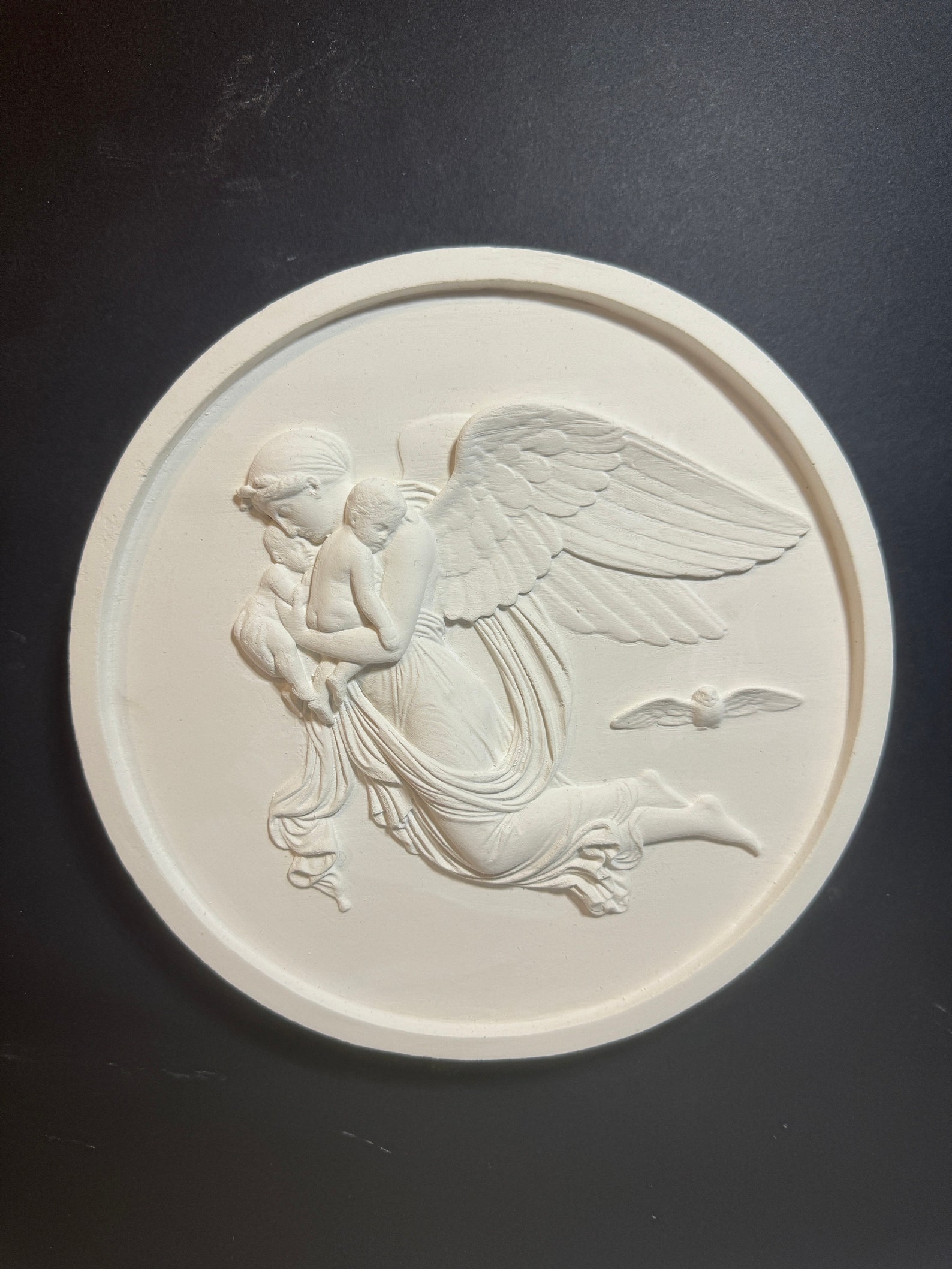 Night Bas-relief Plaster Cast Art Reference, Handmade Sculpture for ...