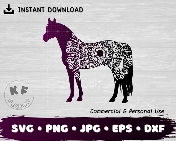 Mandala Horse SVG Cut Files for Cricut Silhouette Cameo - Etsy