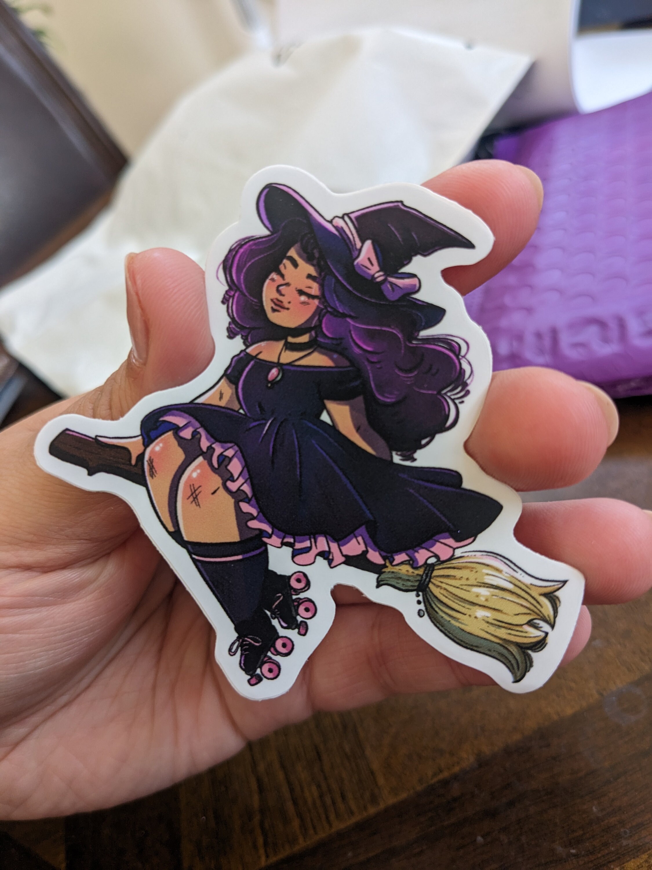 Roller Witch Vinyl Sticker Roller Derby Sticker Cute Chubby - Etsy