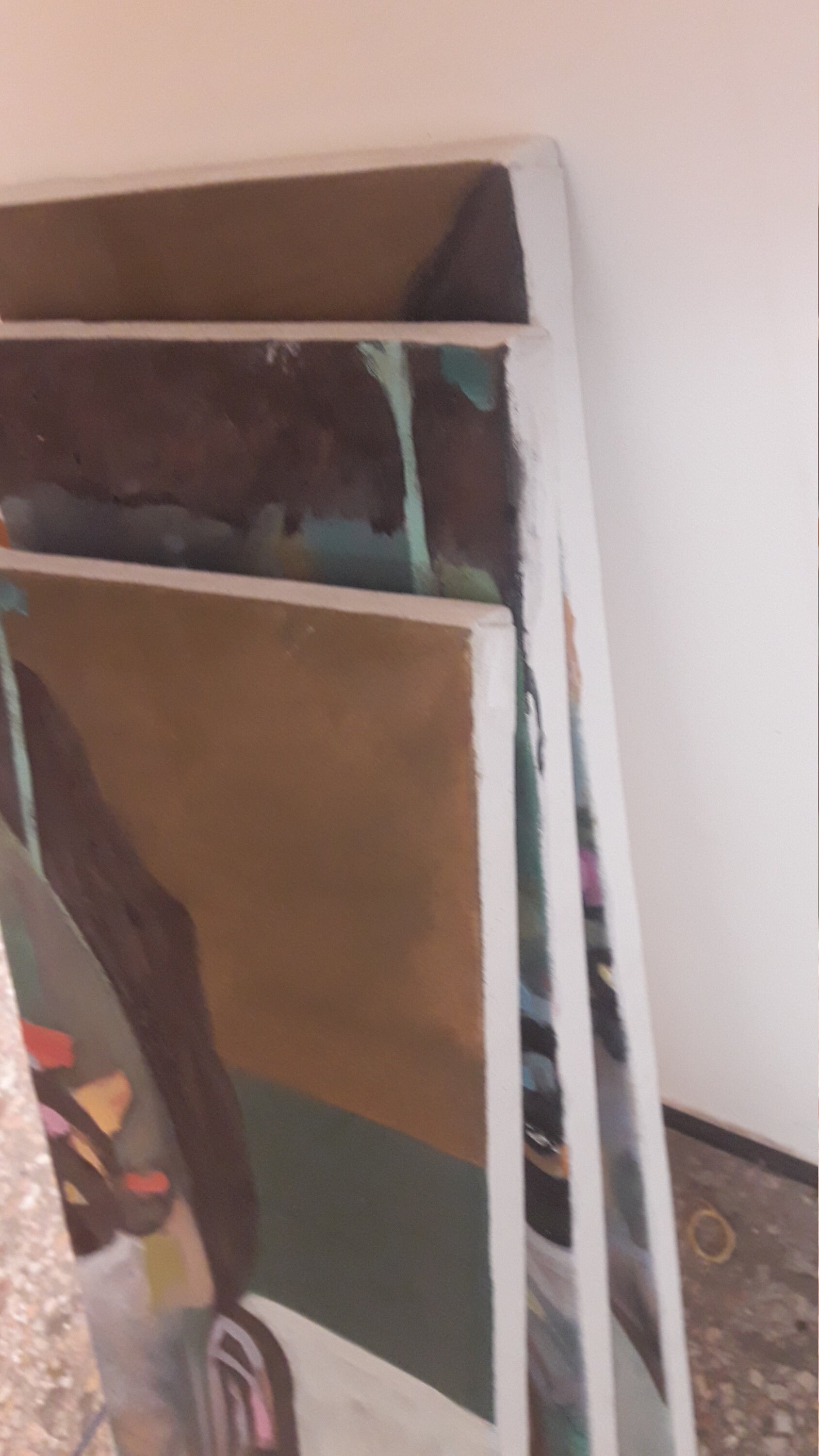 UNIQUE Peinture PORTRAIT acrylique sur toile TRIPTYQUE | Etsy