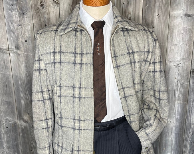 VINTAGE 1950s Atomic Fleck Car Coat / Rockabilly / Elvis Presley ...