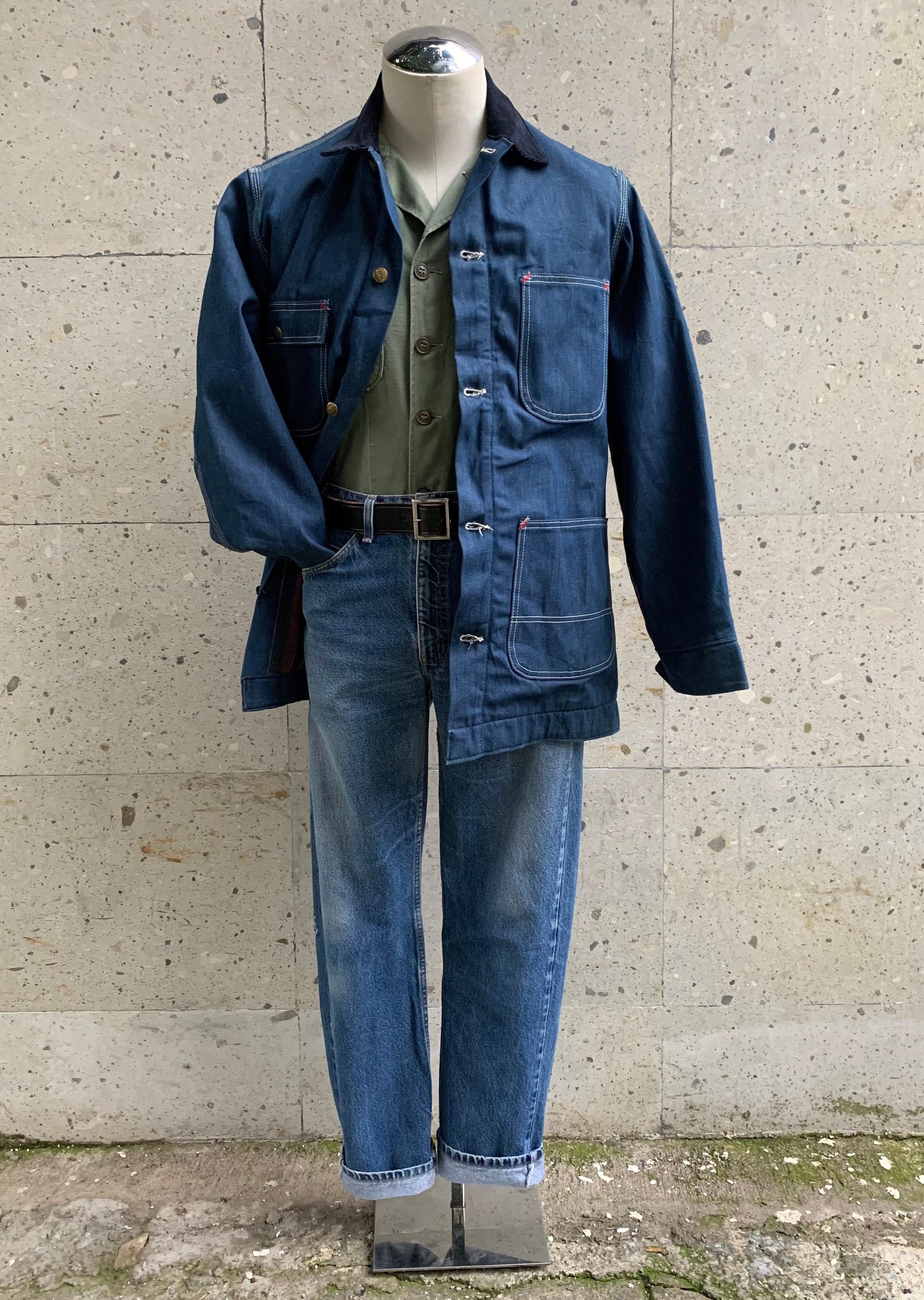 VINTAGE 1970s SEARS Work Leisure Chore Jacket / Engineer Jacket / Work ...