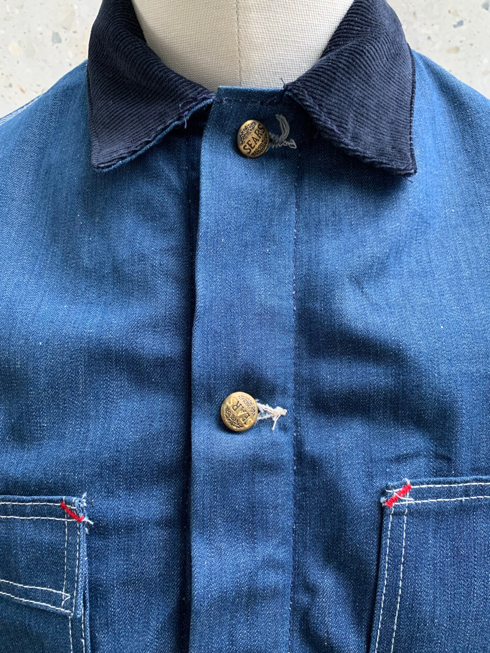 VINTAGE 1970s SEARS Work Leisure Chore Jacket / Engineer Jacket / Work ...