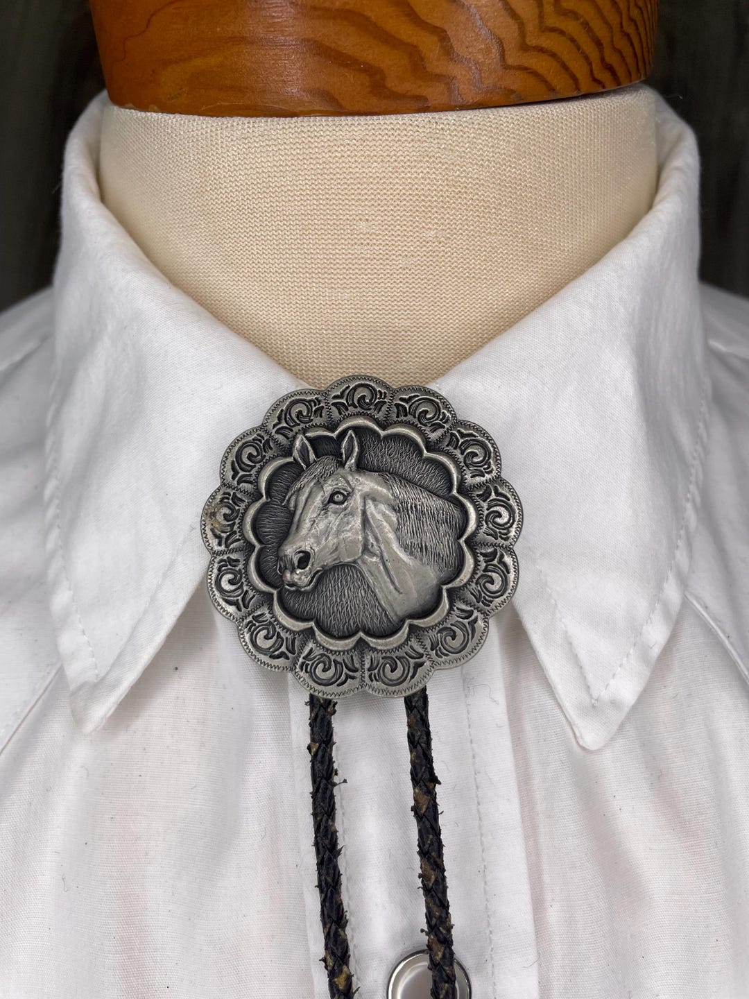 VINTAGE 1990s Horse Bolo Tie / Western / Cowboy / Texas / Cowgirl ...