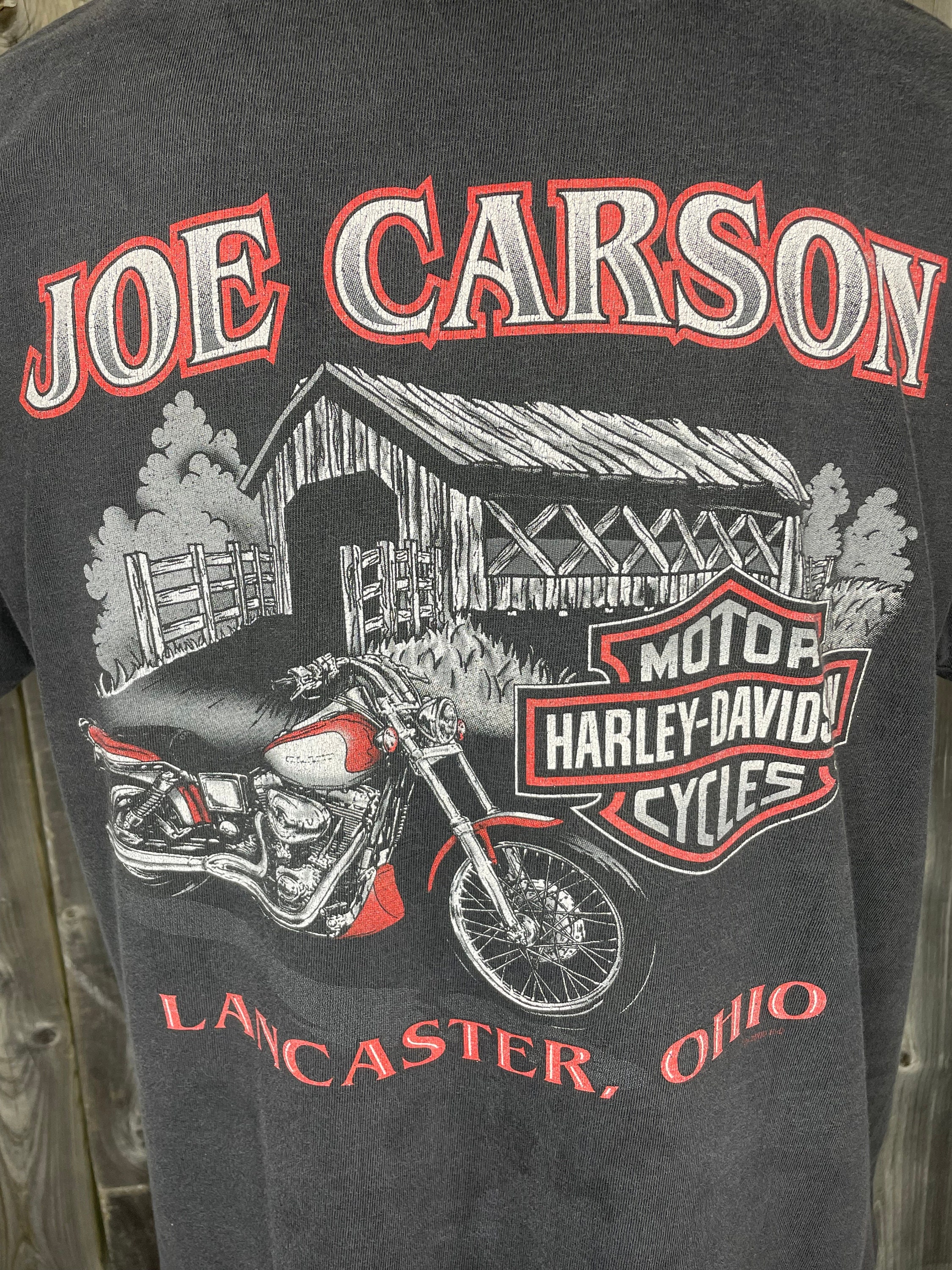 VINTAGE 2000s Harley Davidson Joe Carson T-shirt / Lancaster, Ohio ...