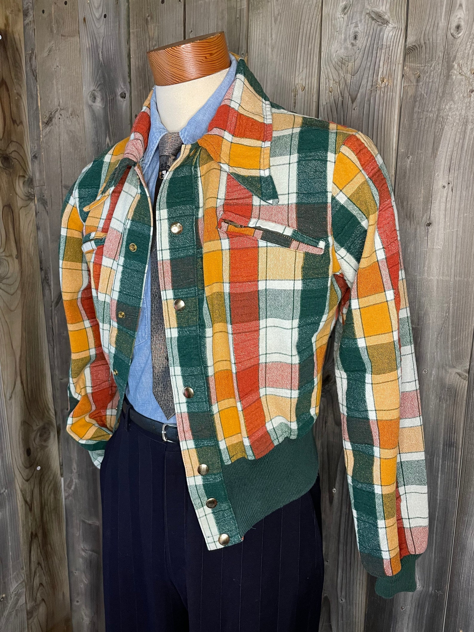 VINTAGE 1970s Spatz Sport Jacket / Plaid / Tartan / Rockabilly / Office ...