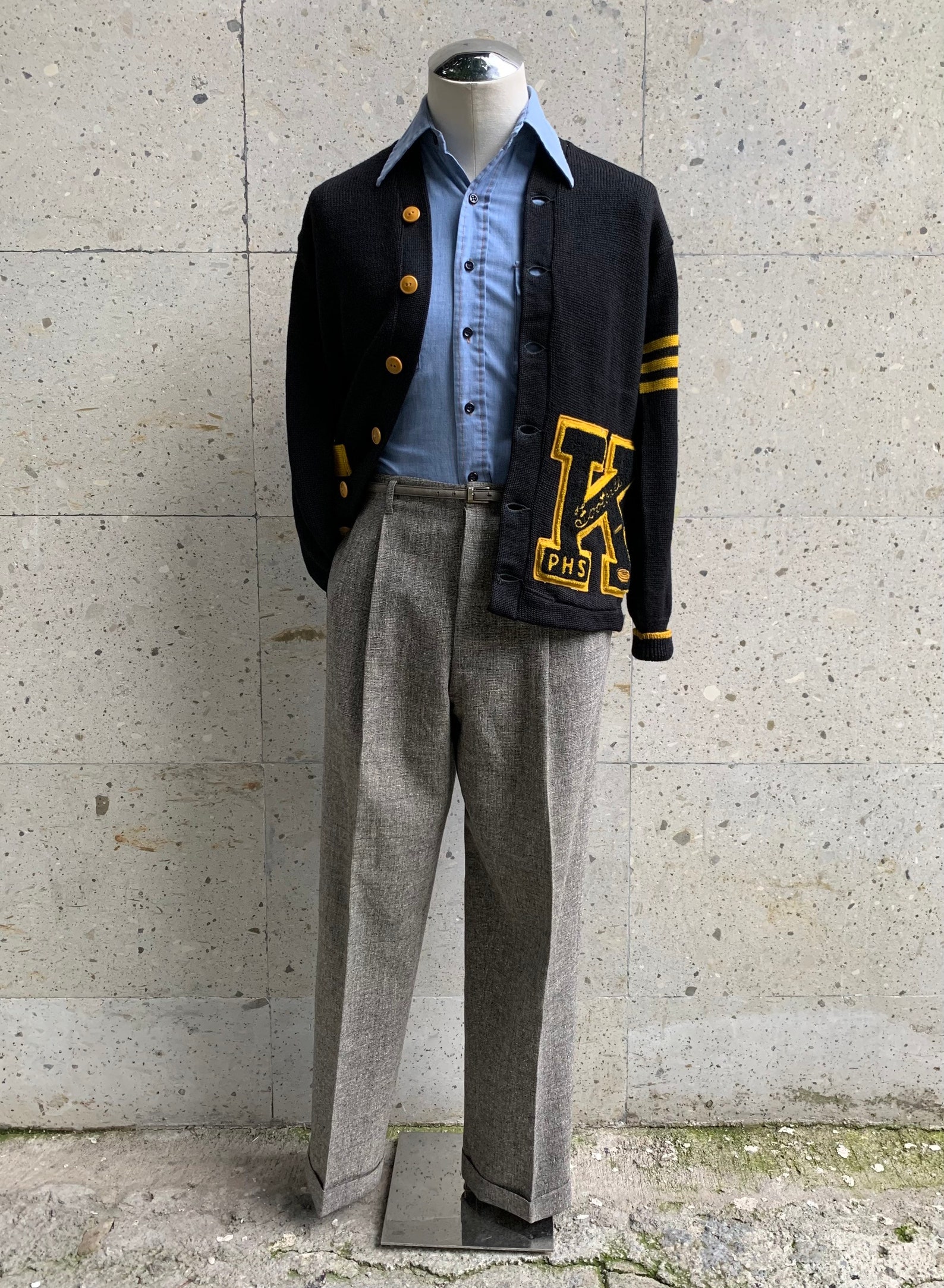 VINTAGE 1940s Mages Letterman Cardigan Sweater / American Football ...