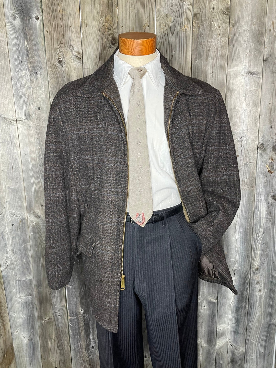 VINTAGE 1950s Robert Hall Winter Car Coat / Office / Work Wear / Formal ...