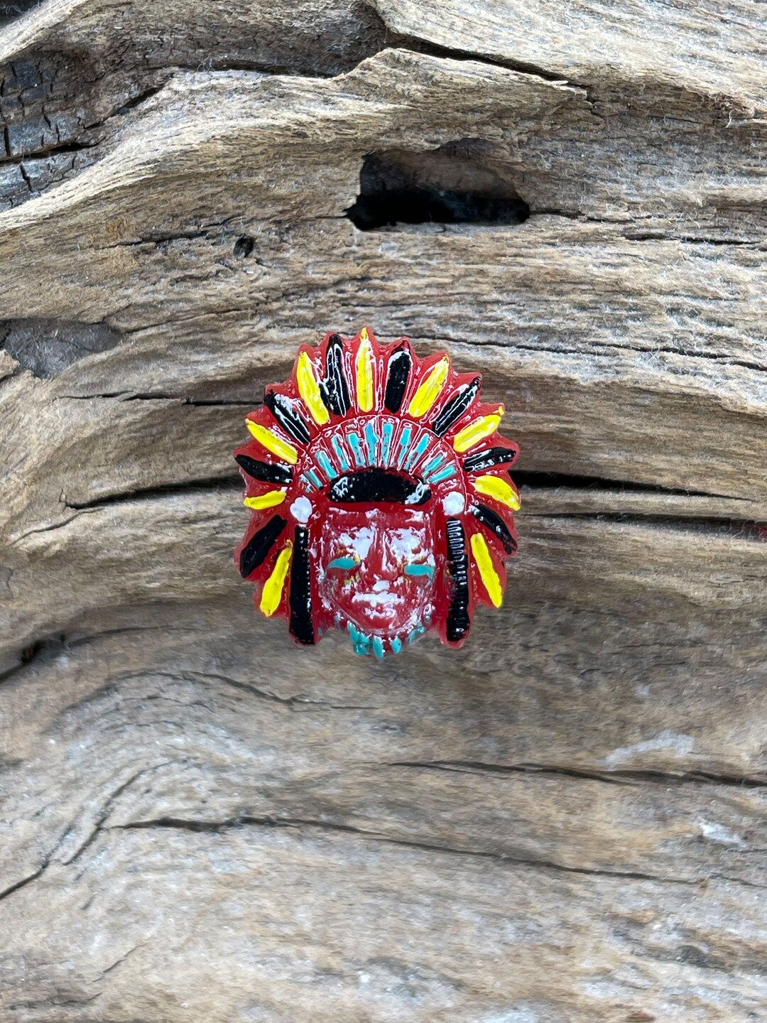 Vintage Style Chief Native Pin Brooch / Hand Made / Hand - Etsy