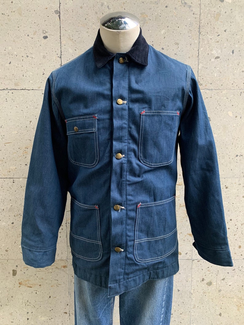 VINTAGE 1970s SEARS Work Leisure Chore Jacket / Engineer Jacket / Work ...