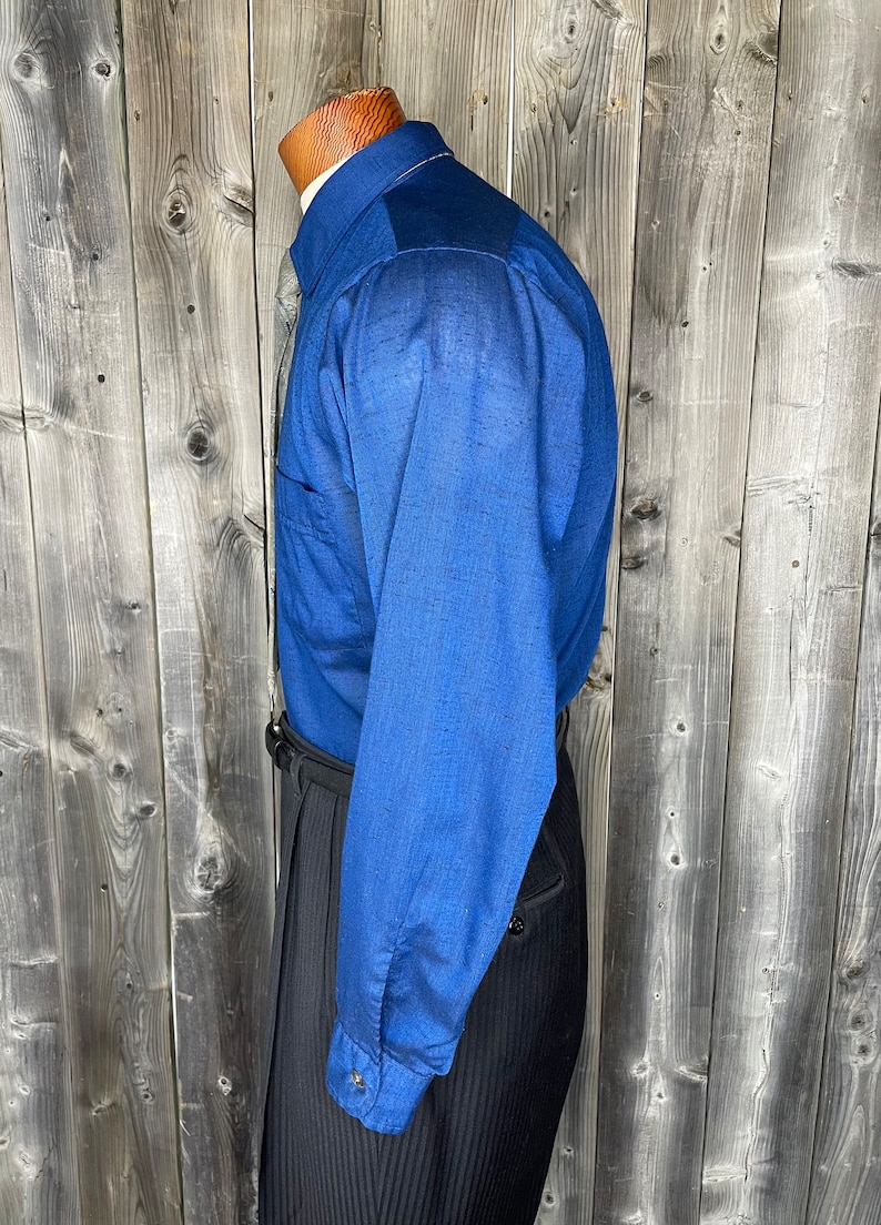 VINTAGE 1960s Atomic Fleck Mens Long Sleeve Dress Shirt / Button Down ...