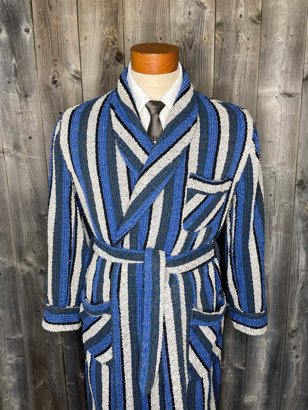 VINTAGE 1950s Majestic Terrycloth Robe / Bathrobe / Beach / Lounging ...