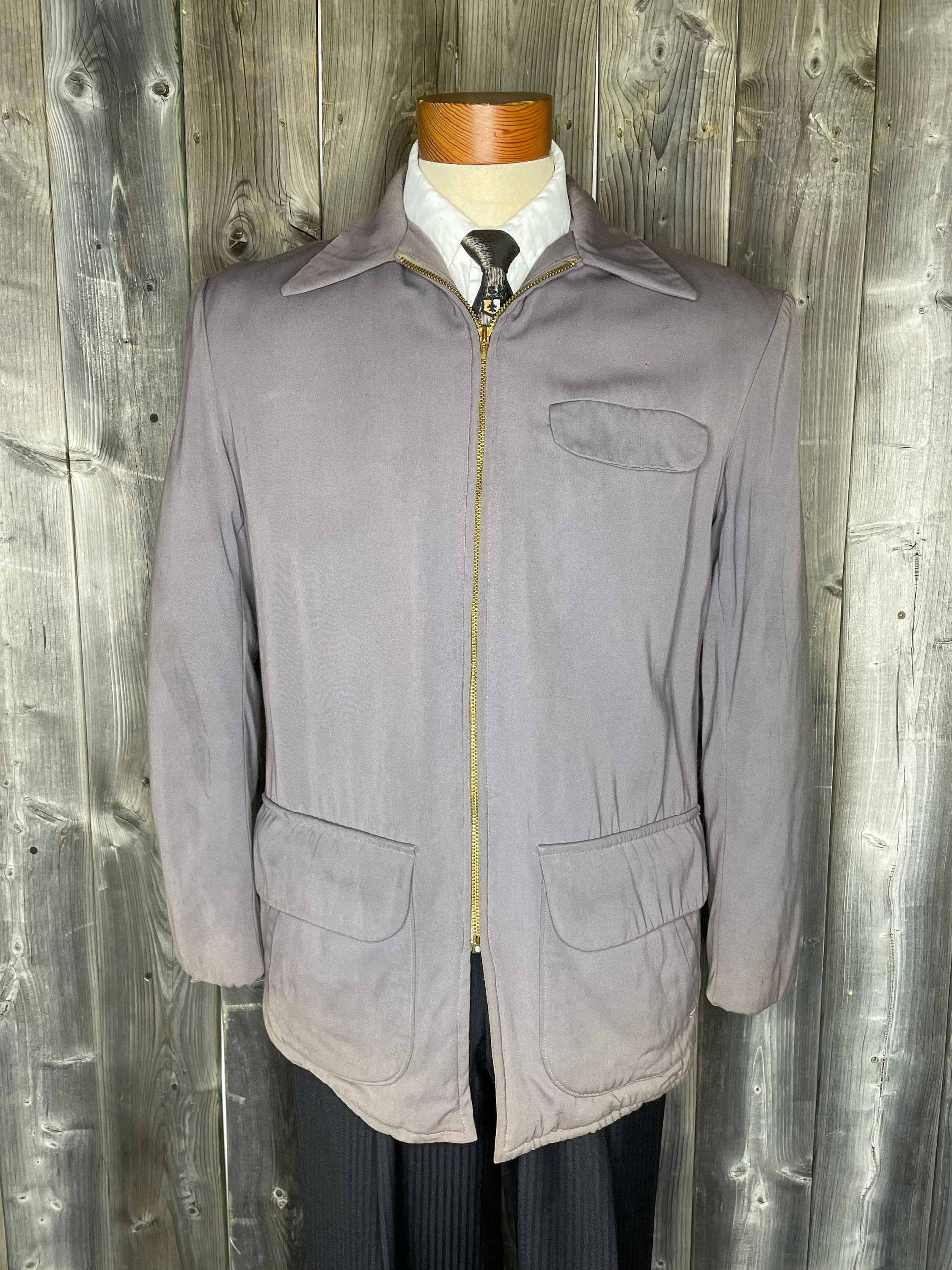 VINTAGE 1950s HERCULES Gabardine Jacket / Outerwear / Club Jacket / Car ...