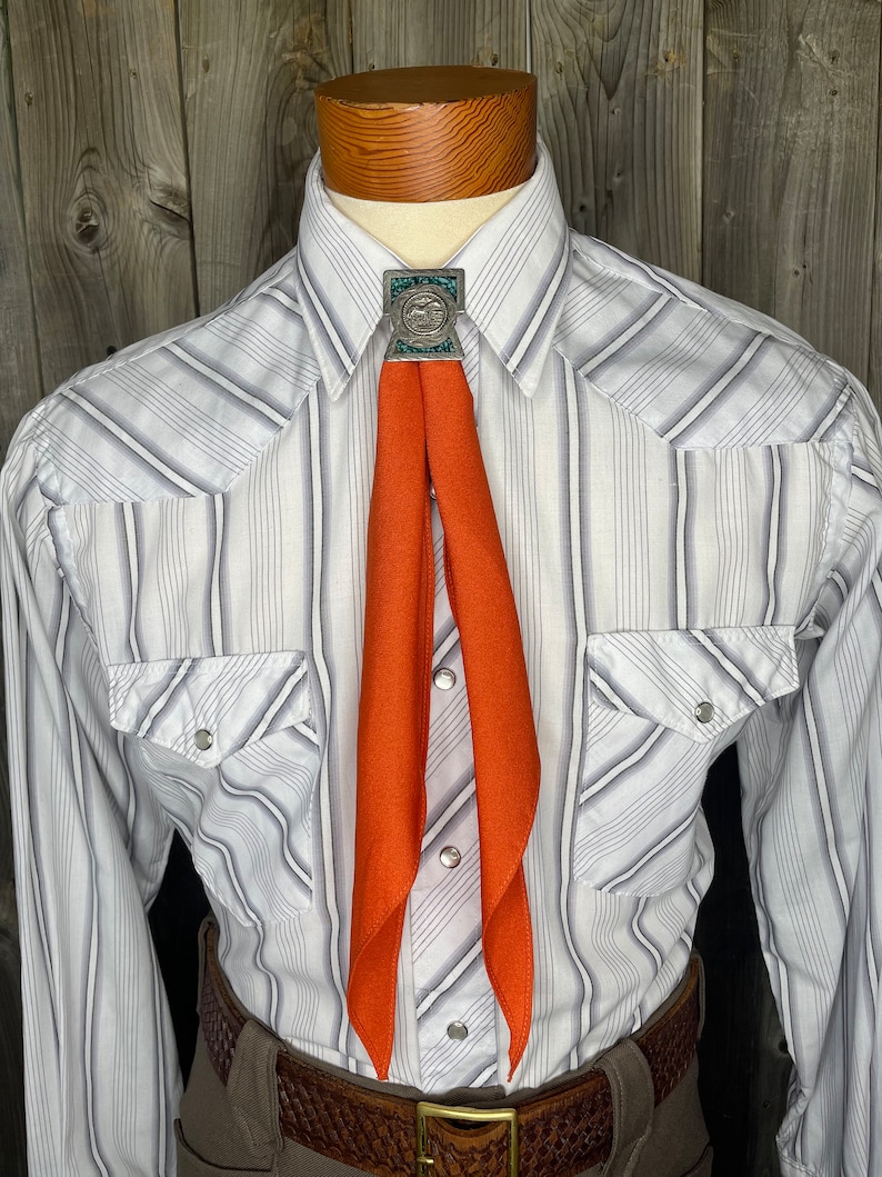 VINTAGE 1970s Western Scarf Necktie / Cowboy / Maverick / Kentucky ...