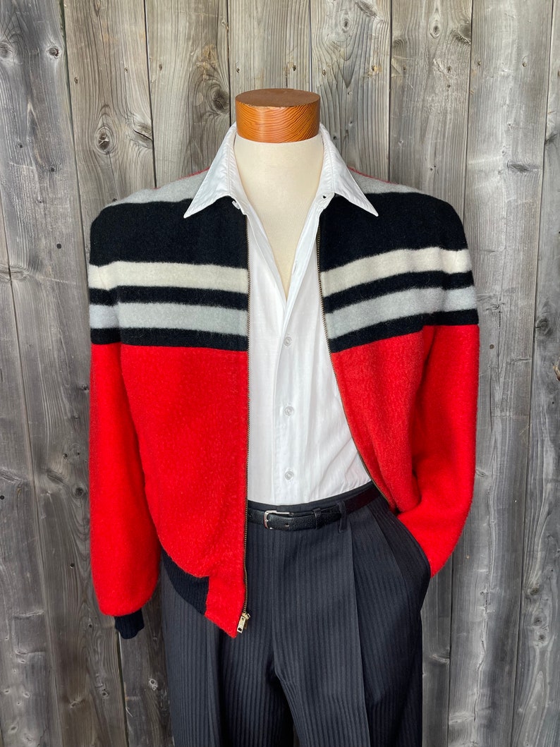 VINTAGE 1950s Ricky Jacket Reversible / Waist Band / Bomber Jacket ...
