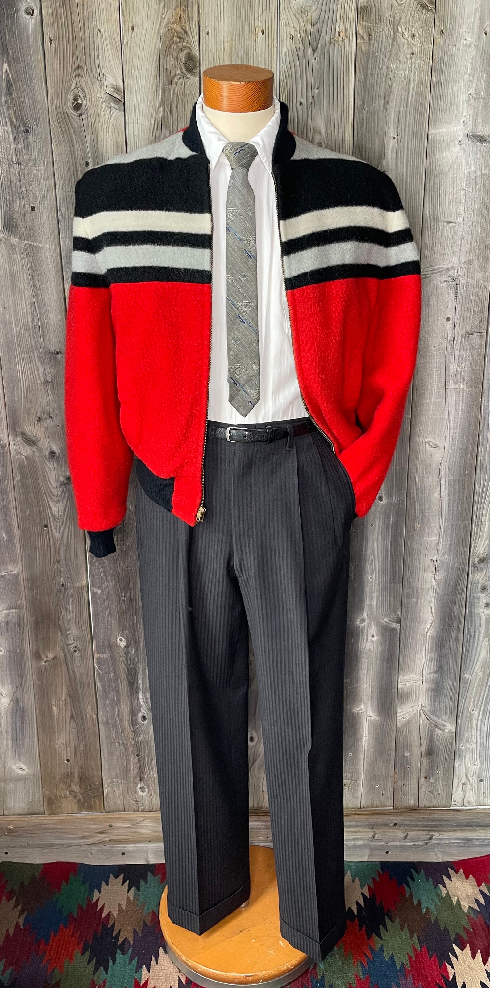 VINTAGE 1950s Ricky Jacket Reversible / Waist Band / Bomber Jacket ...