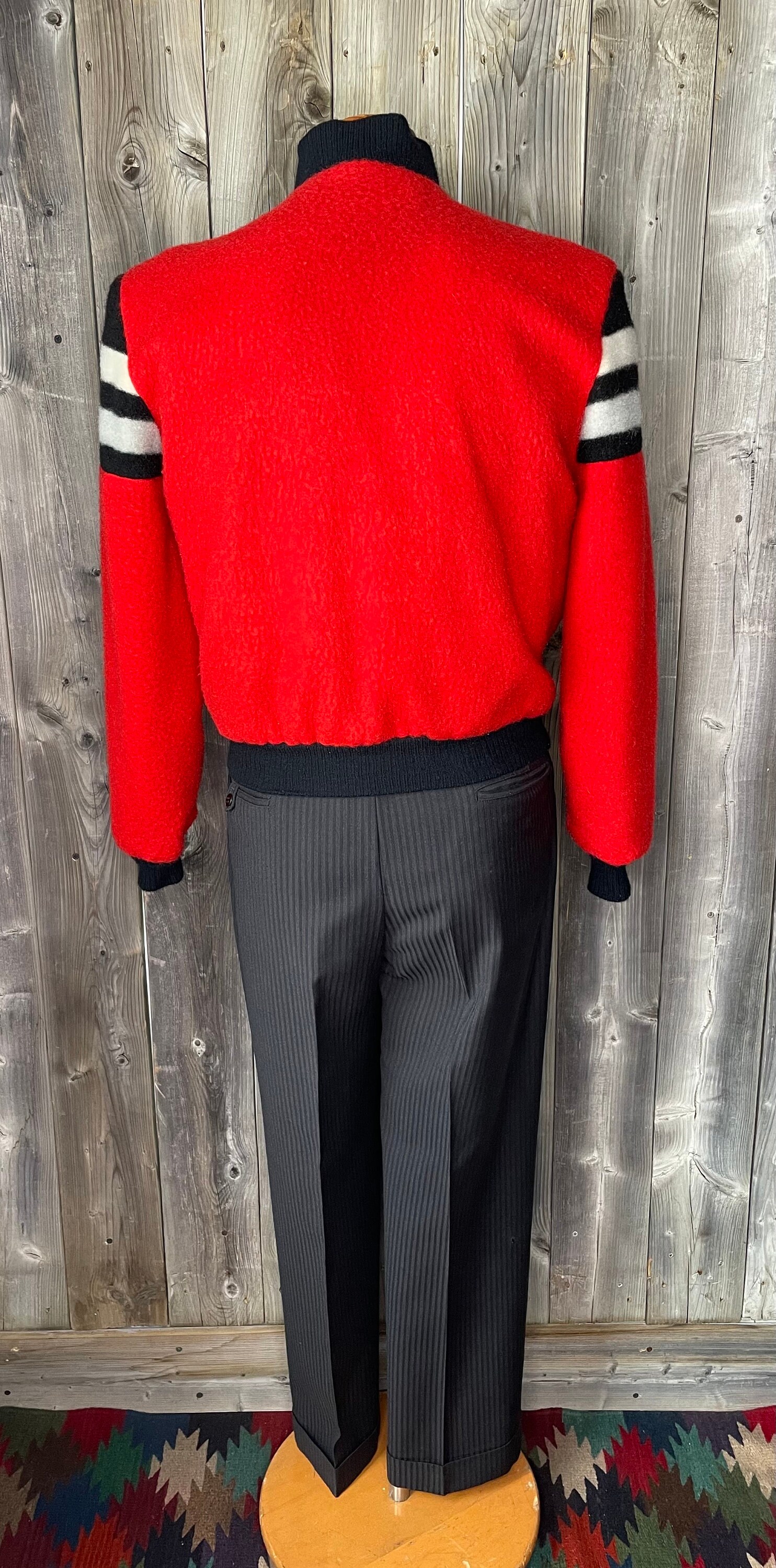 VINTAGE 1950s Ricky Jacket Reversible / Waist Band / Bomber Jacket ...