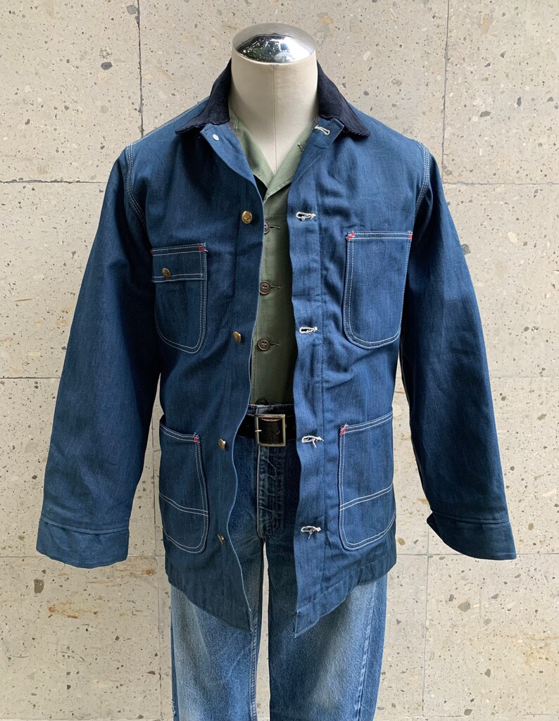 VINTAGE 1970s SEARS Work Leisure Chore Jacket / Engineer Jacket / Work ...