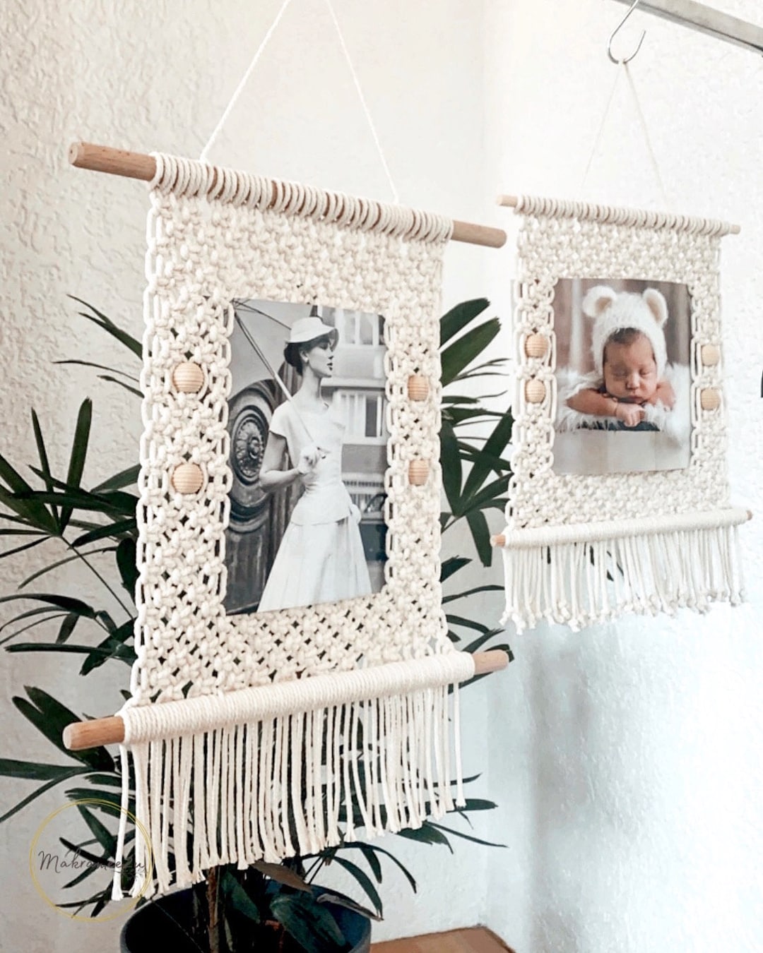 Macrame Picture Frame | Handmade | Personalized Gift Idea | Gift | Wall ...