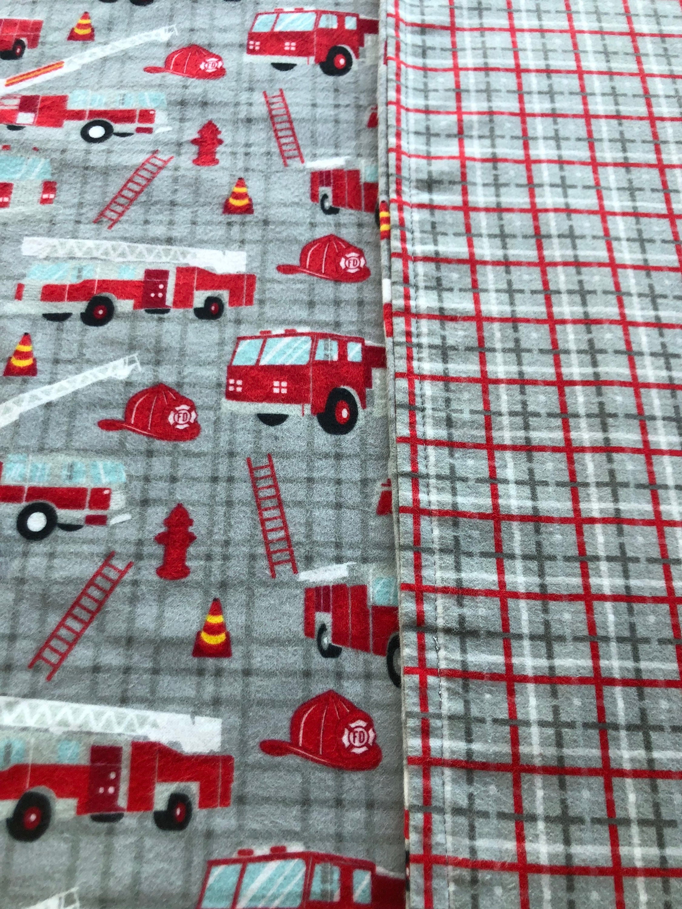 Fire Truck Blanket, Fire Engine Blanket, Flannel Receiving Blanket ...