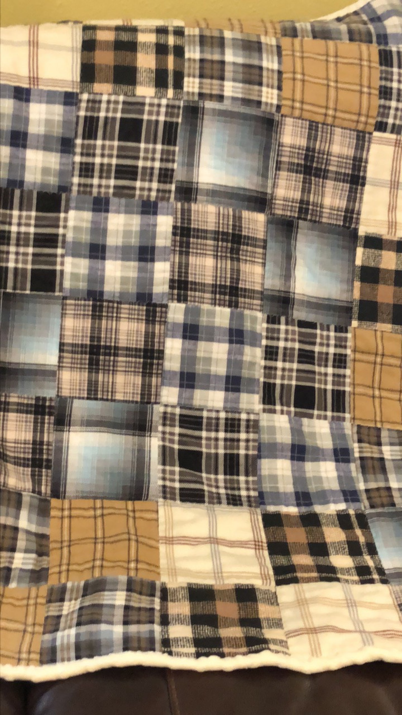 Patchwork Flannel Quilt, Plaid Quilt, Man Cave Quilt, Cabin Quilt ...