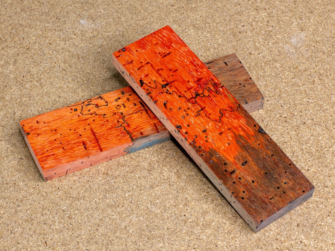 Top-tier Stabilized Curly Mango Burl Wood: Ideal for Knife Scales ...