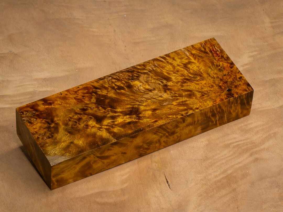 Stabilized Amboyna Wood Block Perfect for Knife Handles, Luxury Pen Turning & Unique Woodworking ...