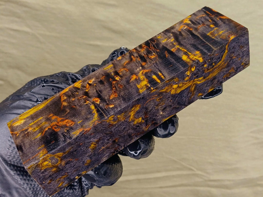 Stabilized Dye Karelian Birch Wood Burl, Knife Handle, Knife Scales, Karelia Birch Burl, Turning ...