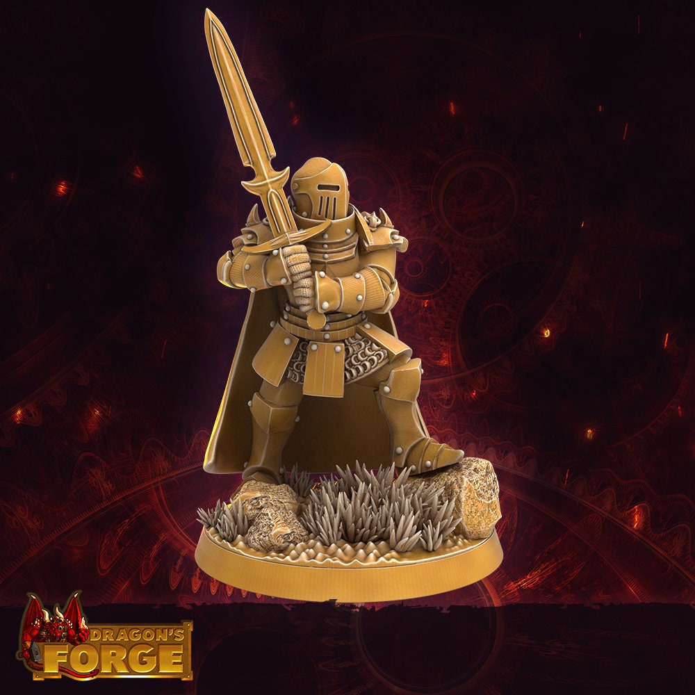 Toys & Games DnD Male Knights / 3D Miniature for Wargaming and Tabletop ...