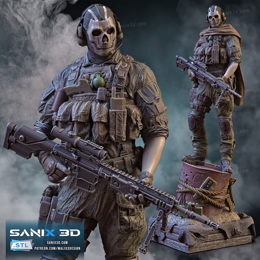 Sanix 3D Ghost Soldier / 3D Miniature for Collectors, Showcase, Fans ...