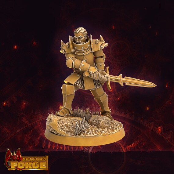 Toys & Games DnD Male Knights / 3D Miniature for Wargaming and Tabletop ...