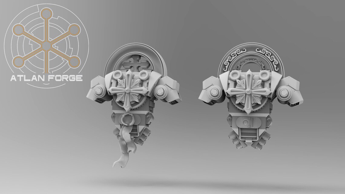 Atlan Forge Knights Templar Champion 3D Miniatur für | Etsy