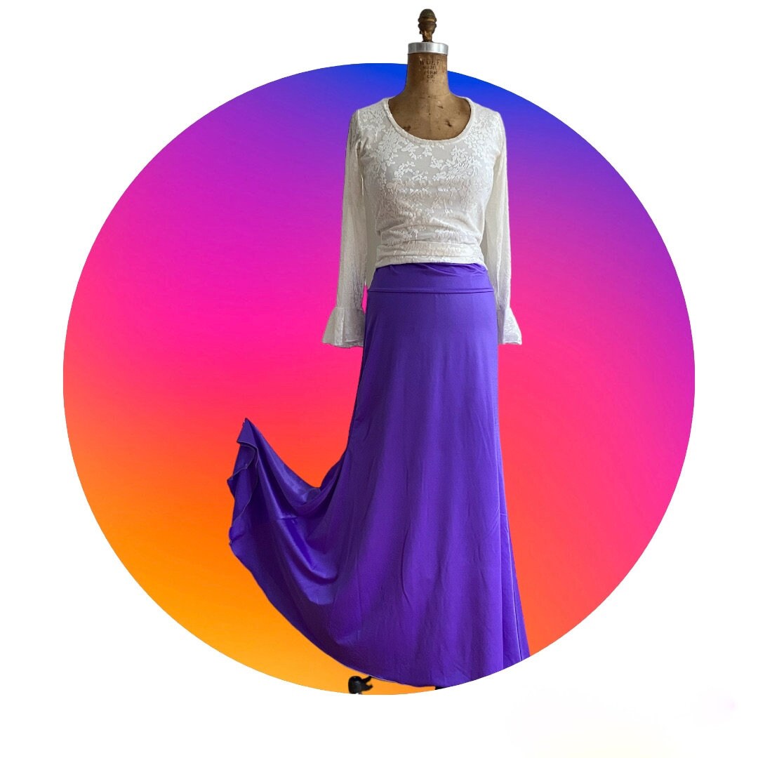 Purple Flamenco Practice Skirt - Etsy