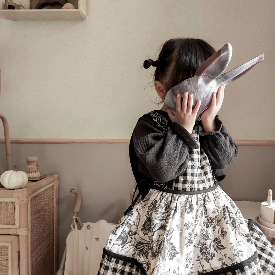 Kids Women Vintage Classic Animal Mask Winter Rabbit Half Mask Bunny ...