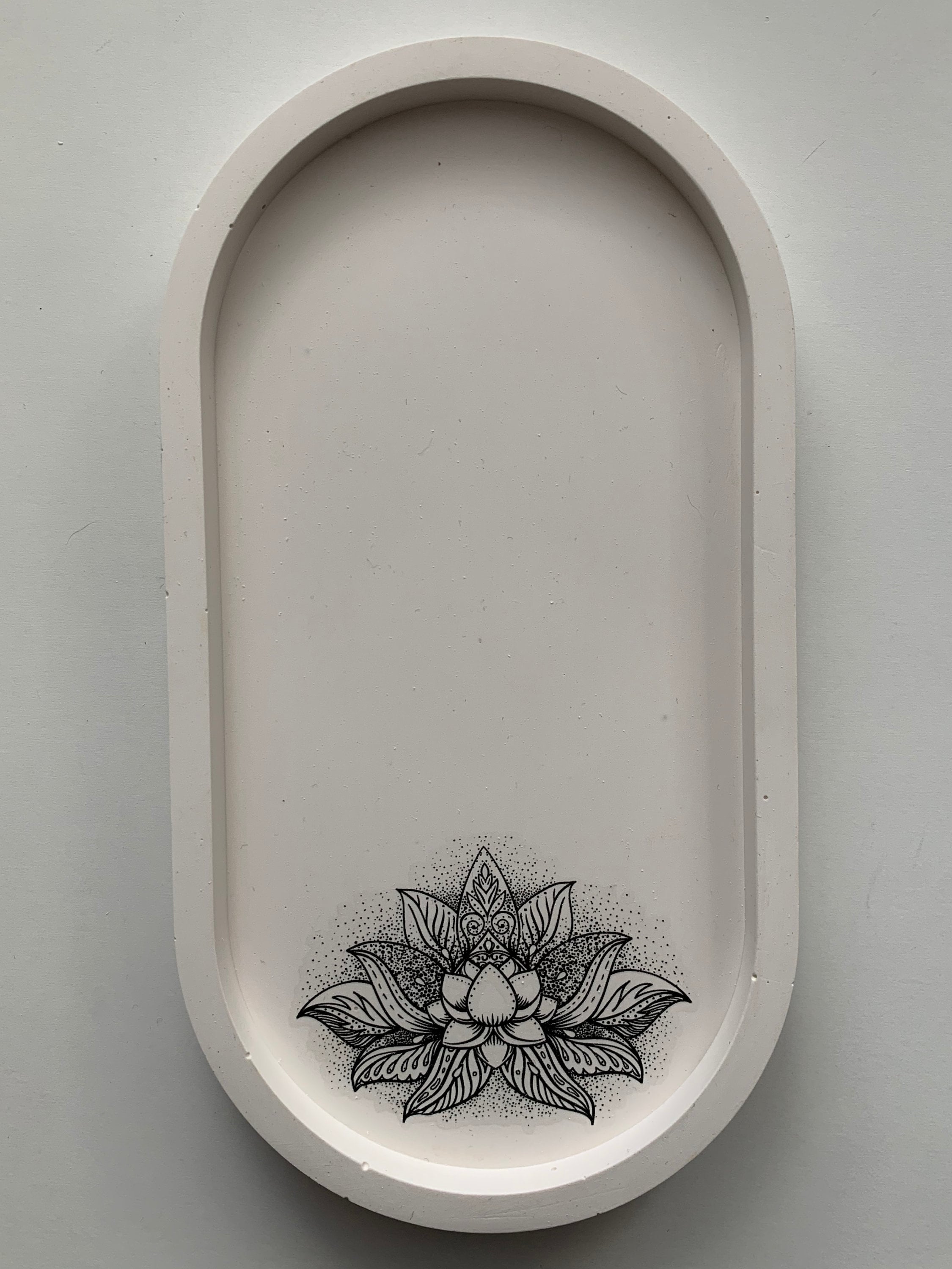 Read Description White Tattoo Oval Trays Oval Tray - Etsy.de