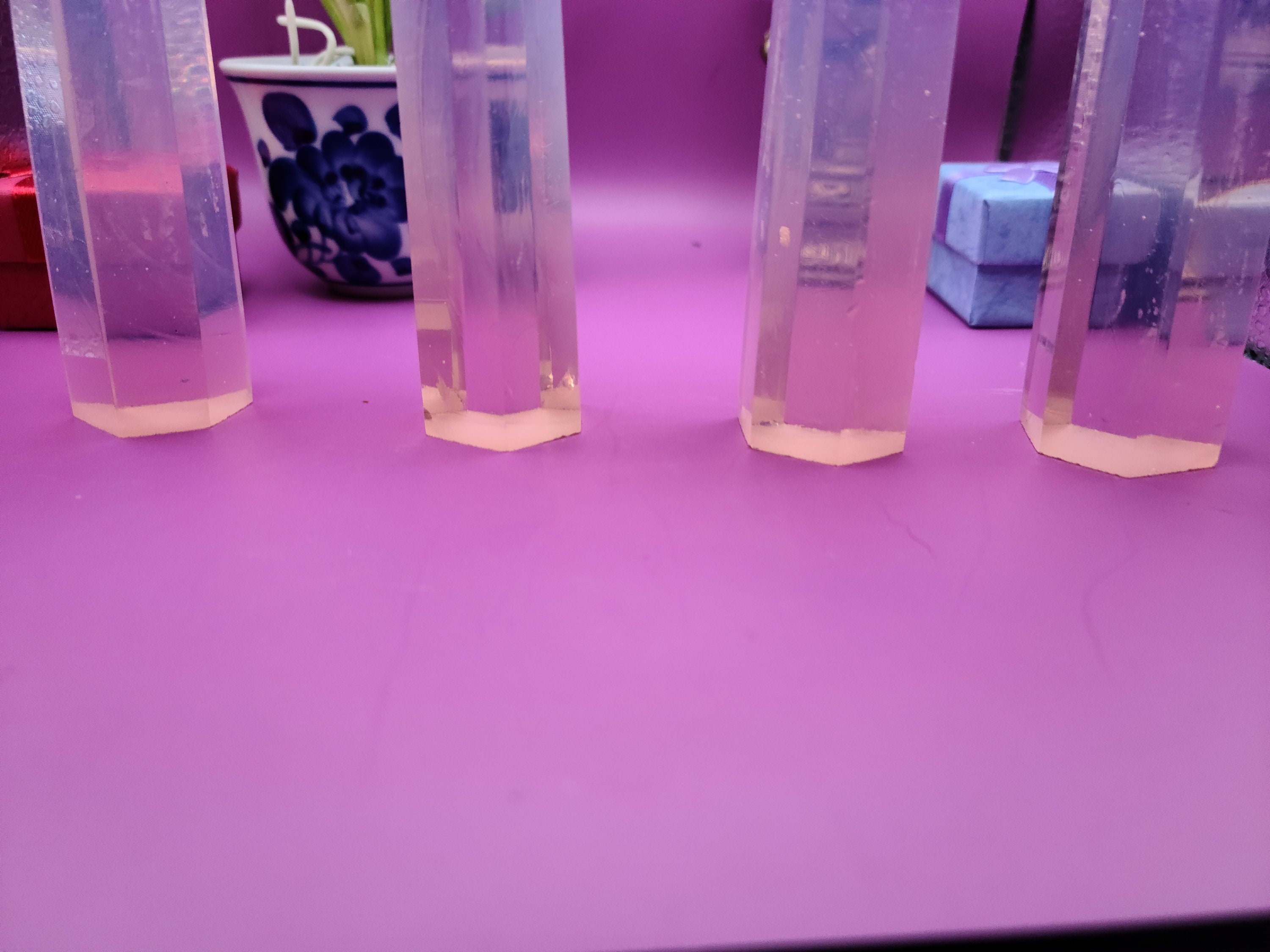 Manmade Pink Opalite Towers Crystal Generators for Love & Emotional ...