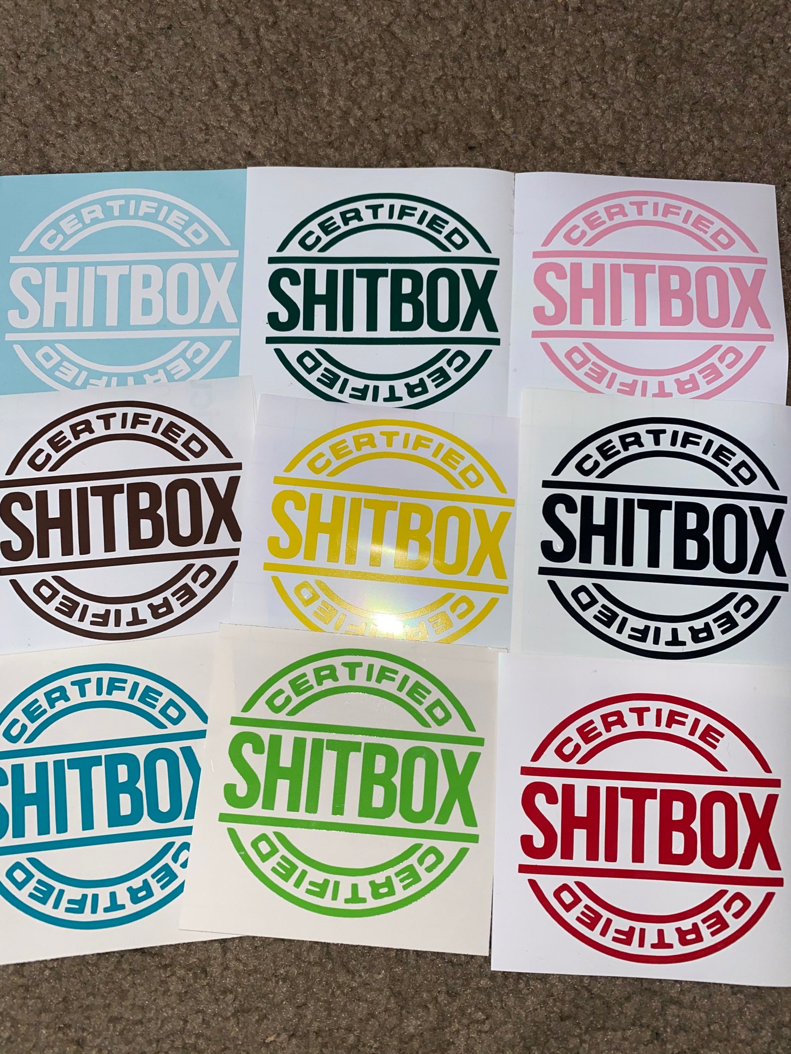 Certified Shitbox Vinyl Decal - Car Bumper Sticker - Etsy UK