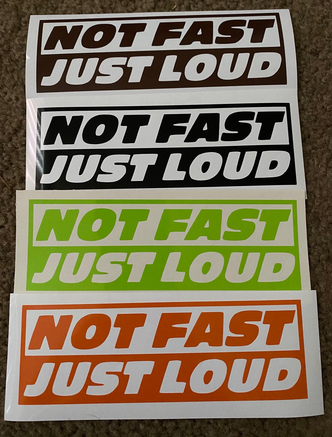 Not fast just loud decal turbo stance jdm decal euro decal | Etsy